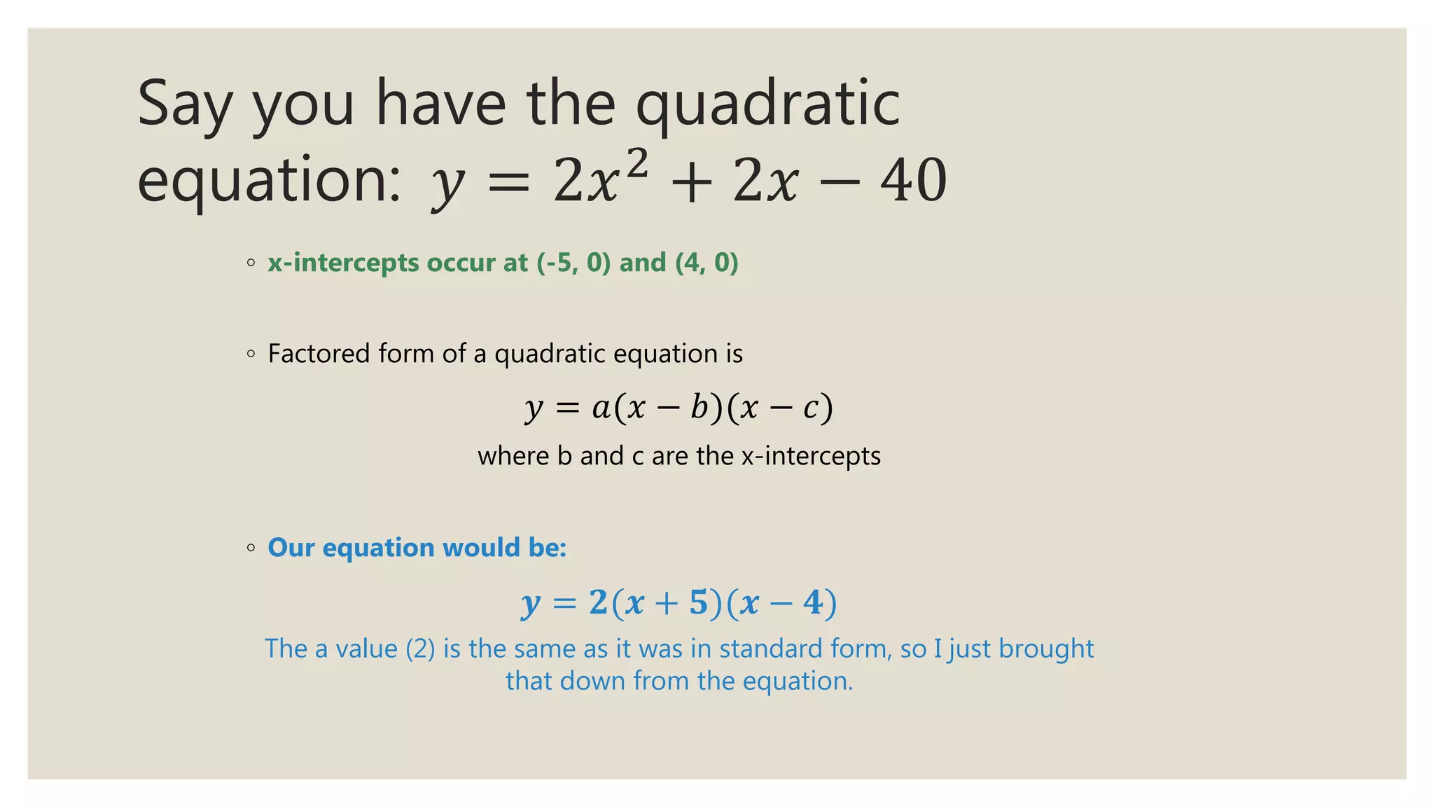 Factored form | PPTX