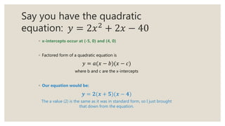 Factored form | PPTX