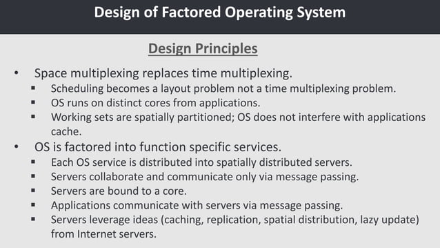 Factored Operating Systems Ppt