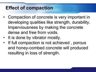 Factor effecting the strength of concrete | PPTX