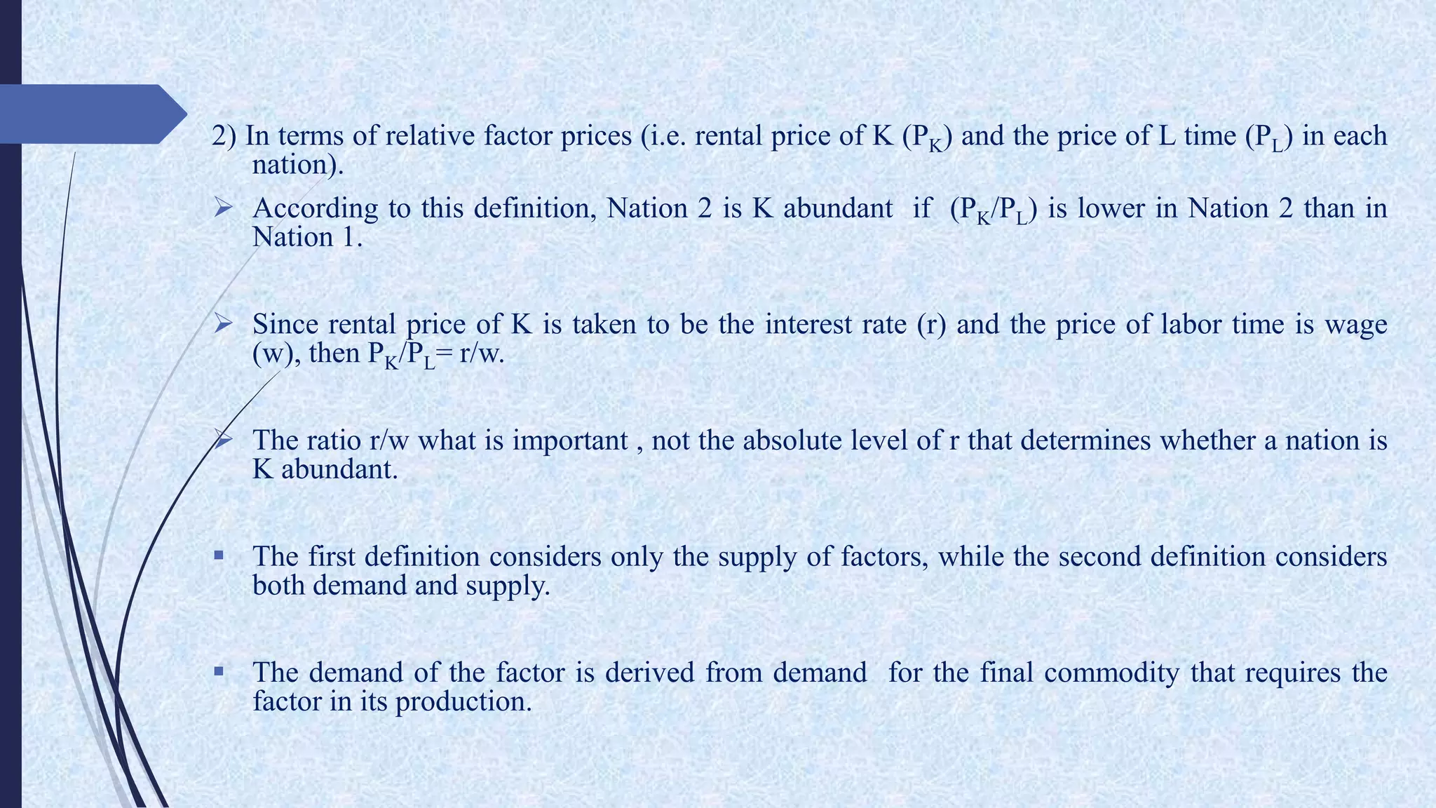 Factor endowments and the heckscher ohlin theory (chapter 5) | PPTX