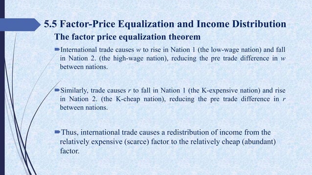 Factor endowments and the heckscher ohlin theory (chapter 5) | PPTX ...
