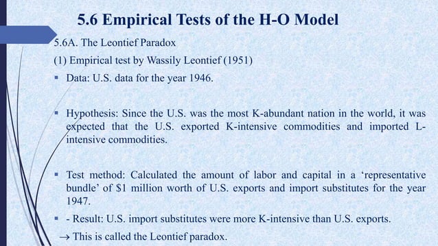 Factor endowments and the heckscher ohlin theory (chapter 5) | PPTX ...