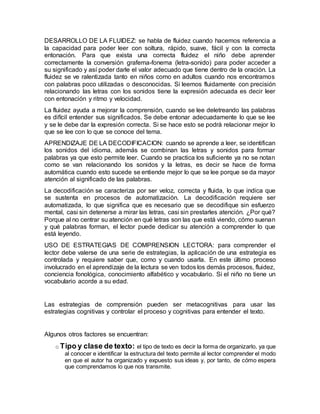 Factores , compresion lectora | DOCX