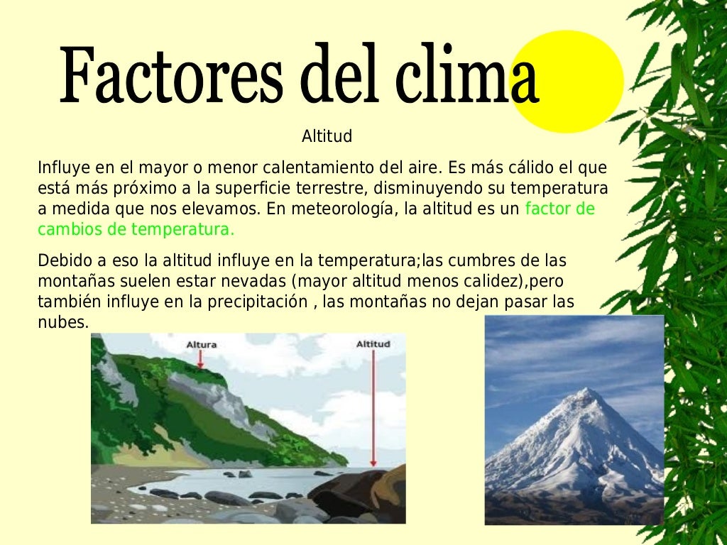 Factores del clima Factores del clima