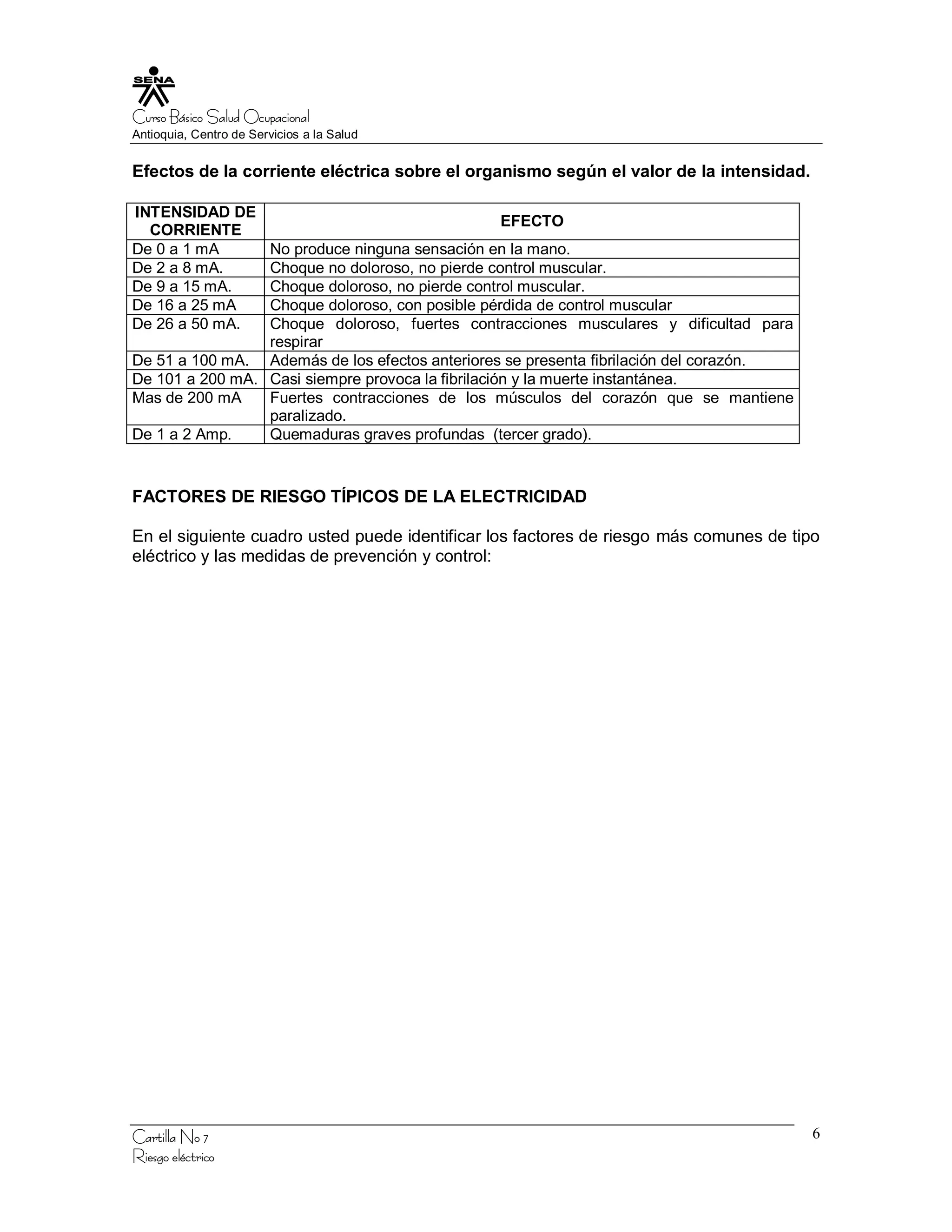Factores De Riesgo Electrico Pdf Descarga Gratuita