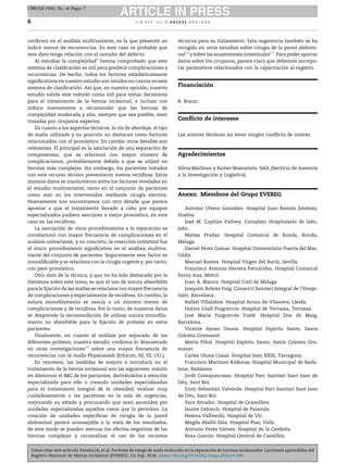 Factores de riesgo hernias incisionales 2018 | PDF
