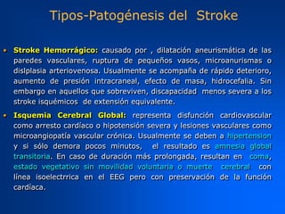 Factores de riesgo y fisiopatología del stroke | PPT