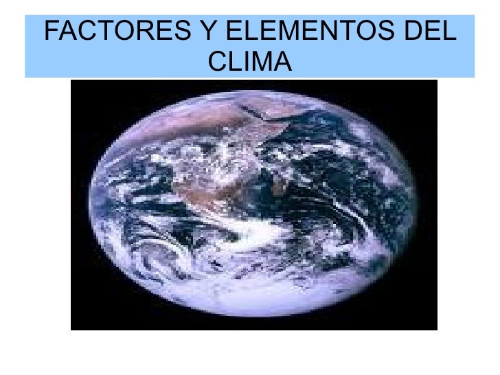Nombres De Los Elementos Del Clima
