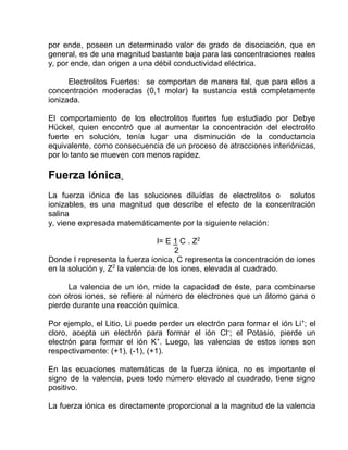 FQTF I Factores fisicoquímicos de los solutos involucrados en la ...