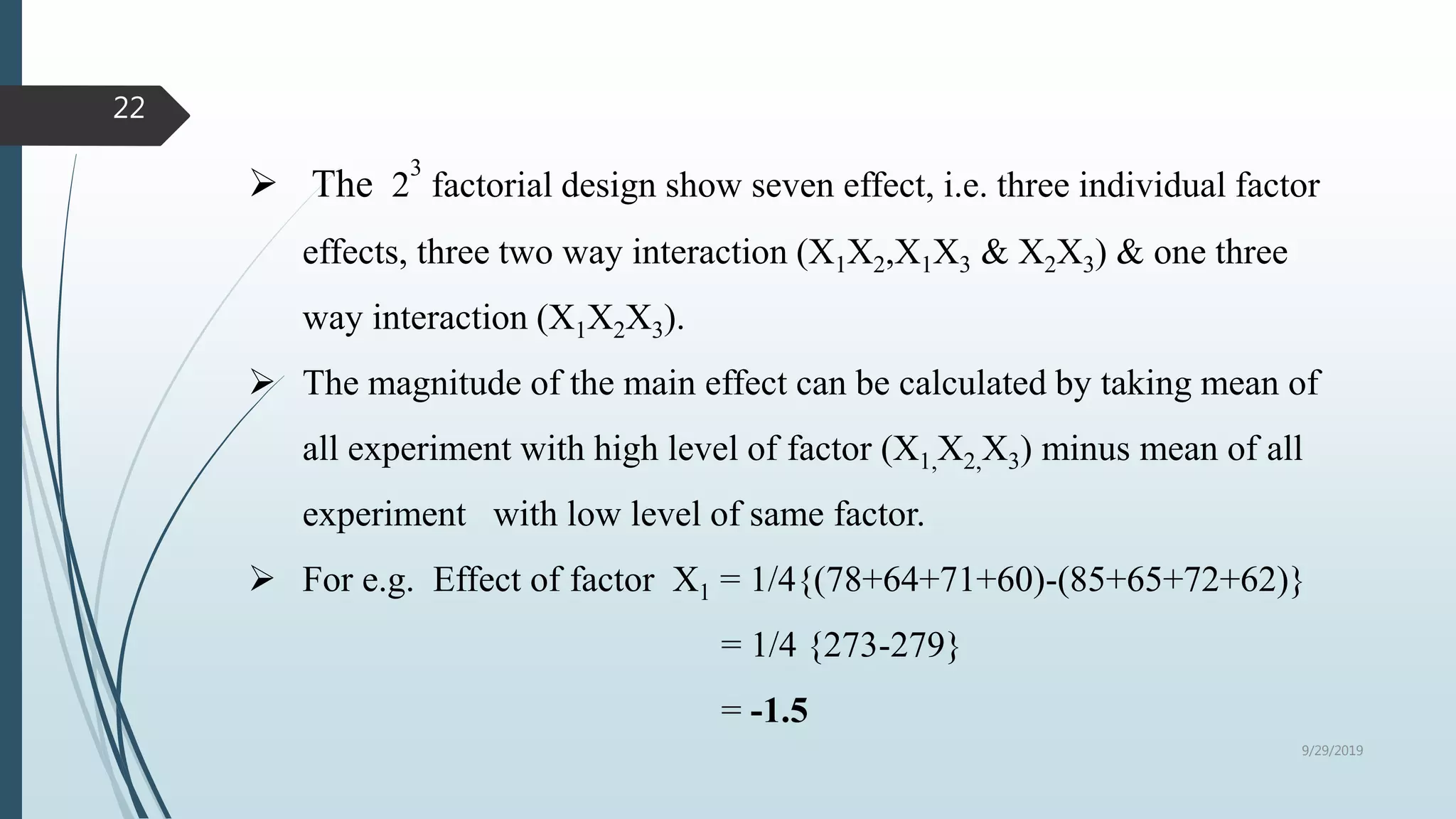 Factorial design M Pharm 1st Yr. | PPTX