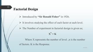 Factorial design M Pharm 1st Yr. | PPTX