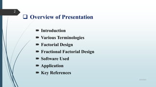 Factorial design M Pharm 1st Yr. | PPTX