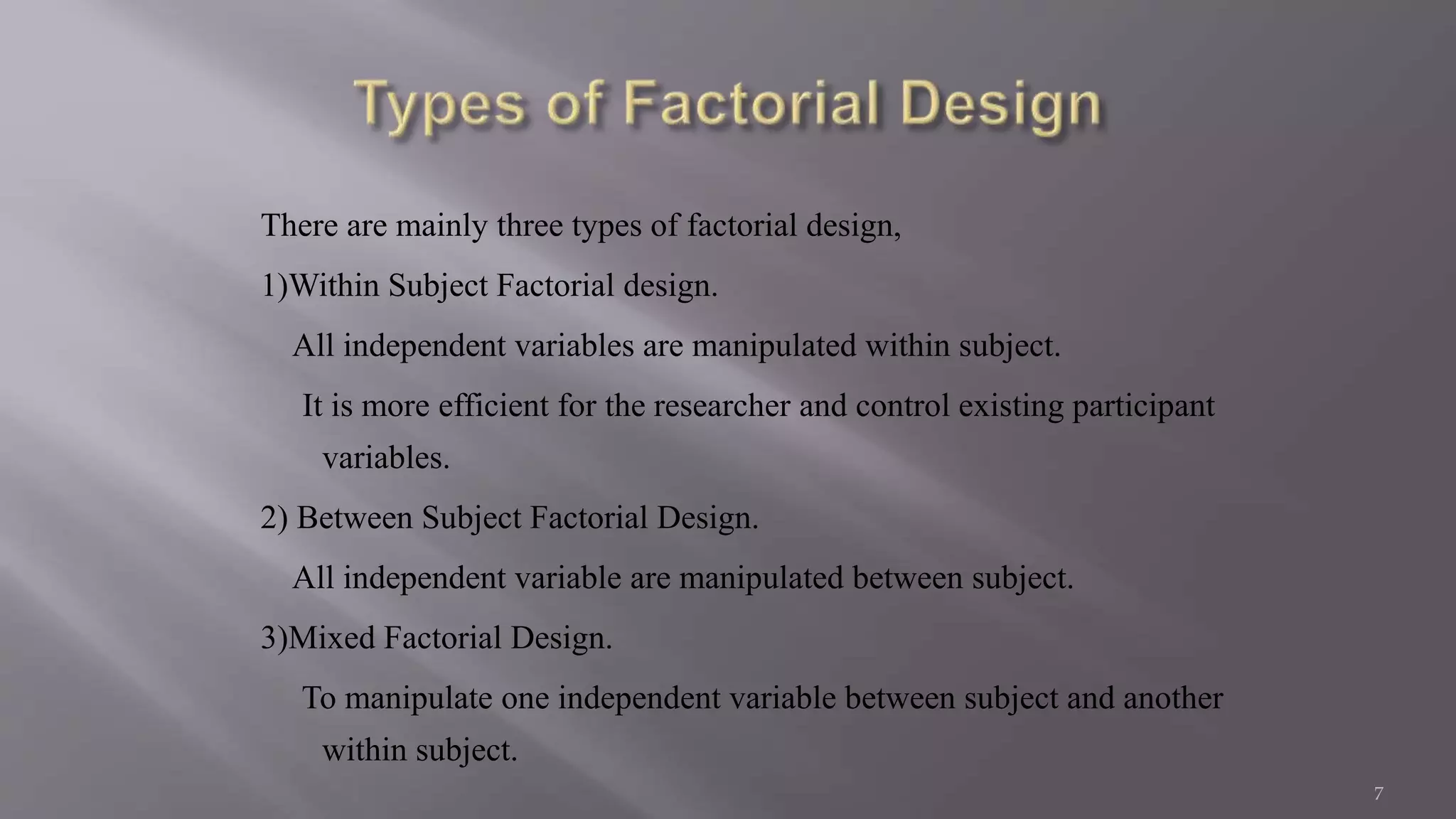 Factorial Design And Application In Formulationpptx Physics Science