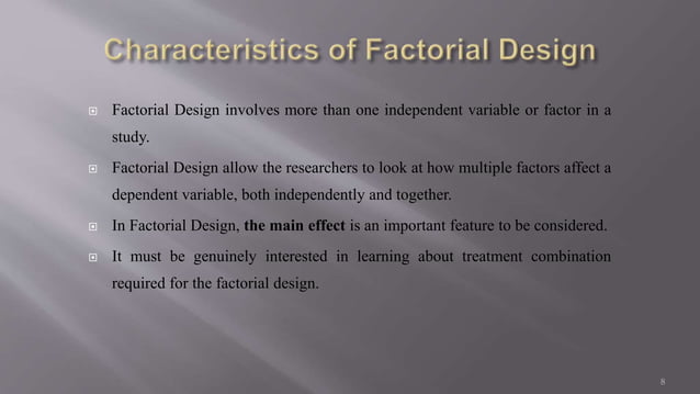 Factorial Design & Application In Formulation.pptx | Physics | Science