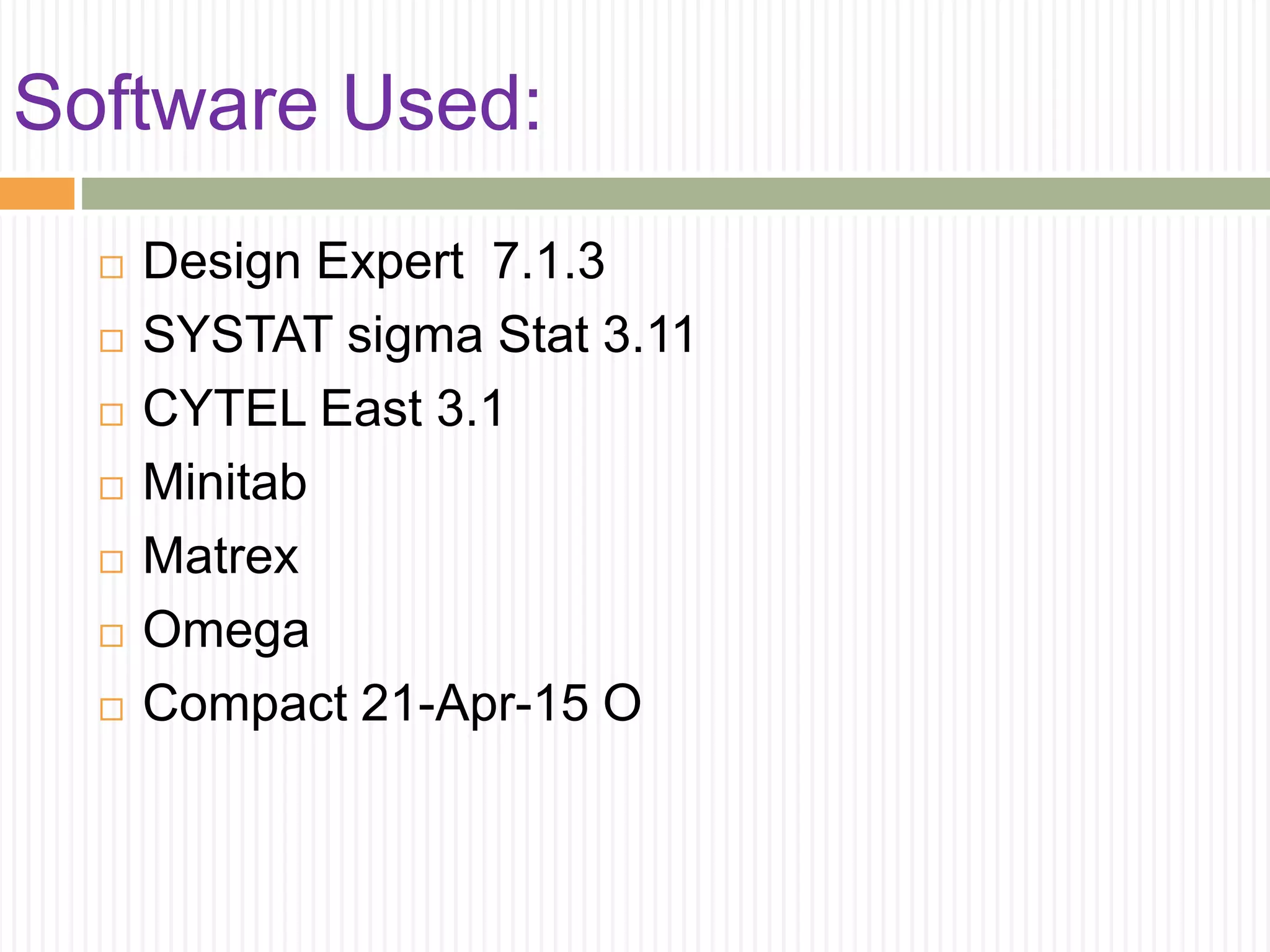 Factorial design \Optimization Techniques | PPTX