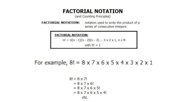 Factorial Notation in Bachelor of Science in Statistics | PPTX