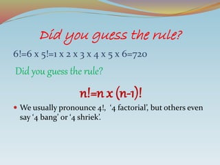 Factorial numbers | PPTX