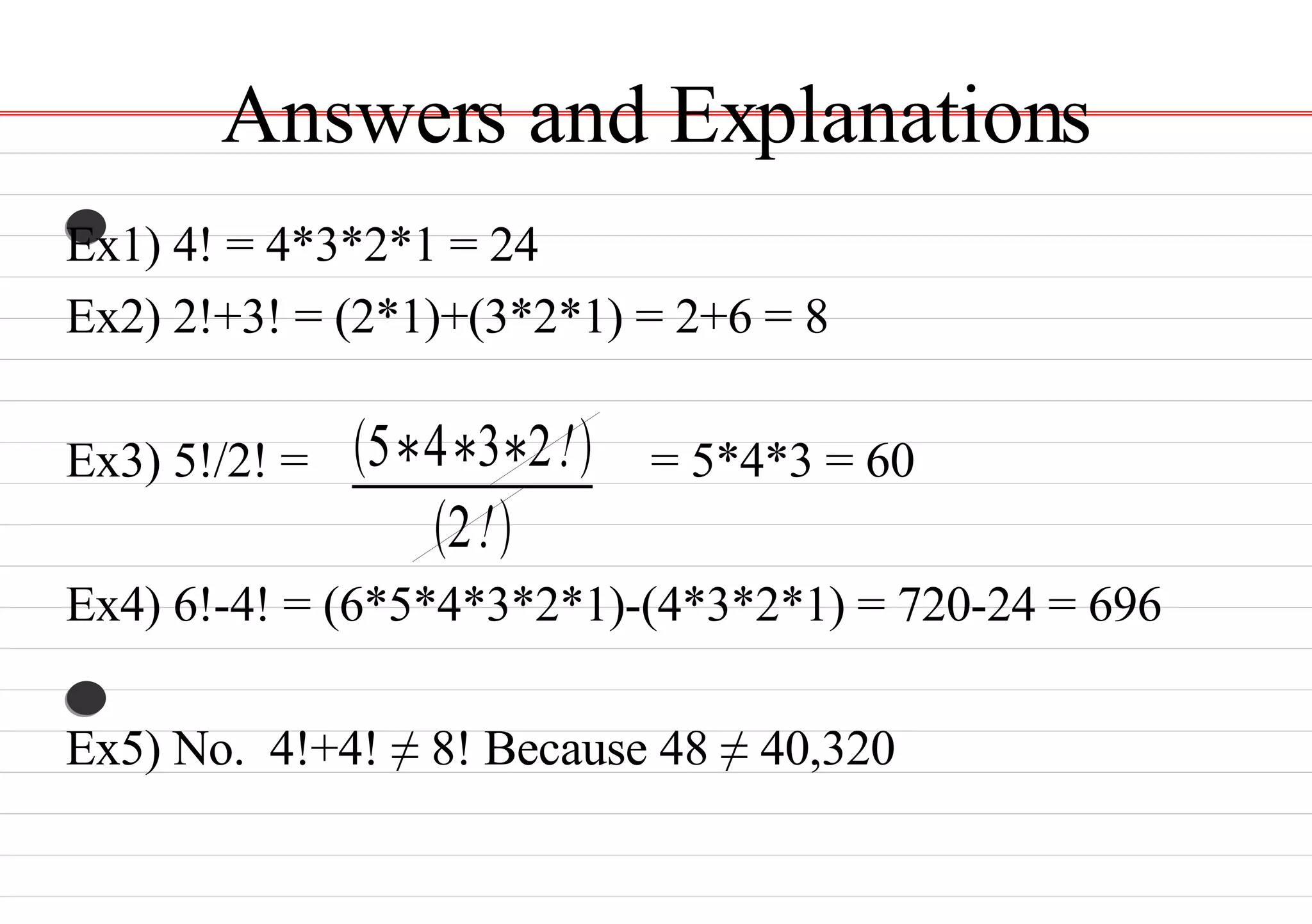 Factorials Odp