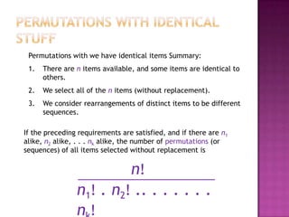 Factorials permutations and_combinations_using_excel | PPTX | Lotteries and Scratchcards | Shopping