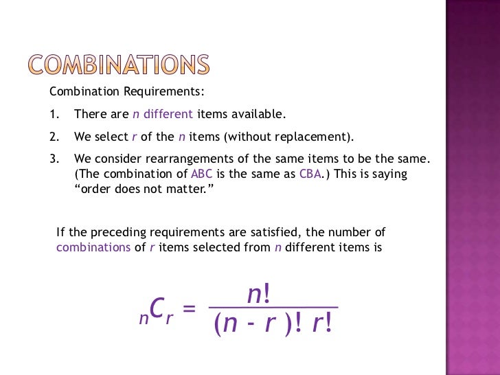 Factorials Permutations And Combinations Using Excel