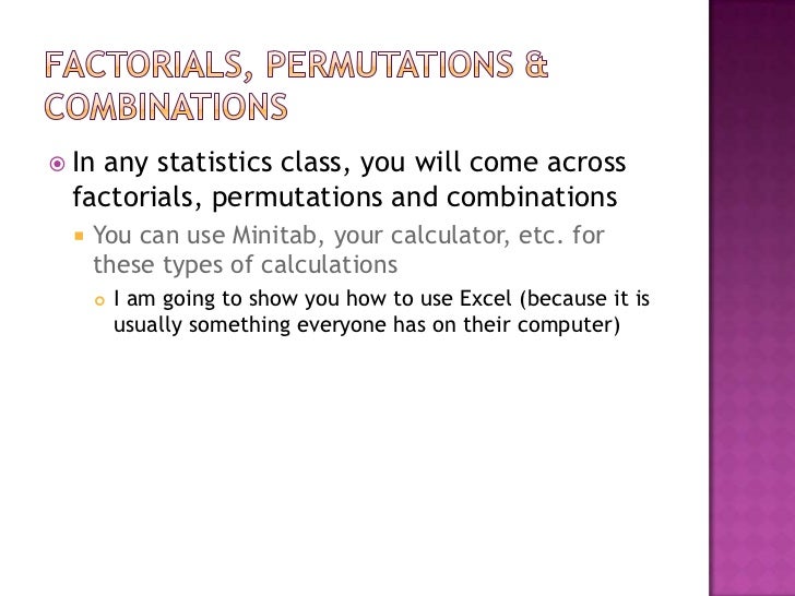 Factorial Permutations And Combinations Graphical