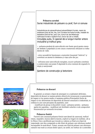 Factori de poluare in orasul Roman | DOC