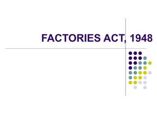 Factories act-1948 | PPT