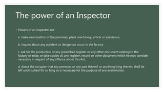 Factories act | PPTX