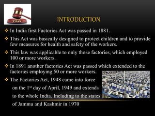 Factories act | PPTX