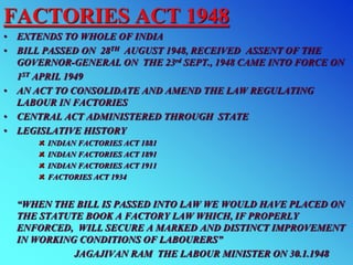 FACTORIES ACT | PPT