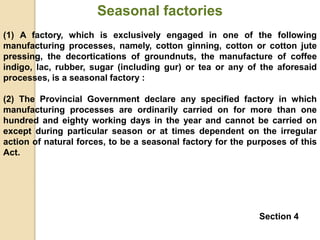 Factories act 1934 | PPTX