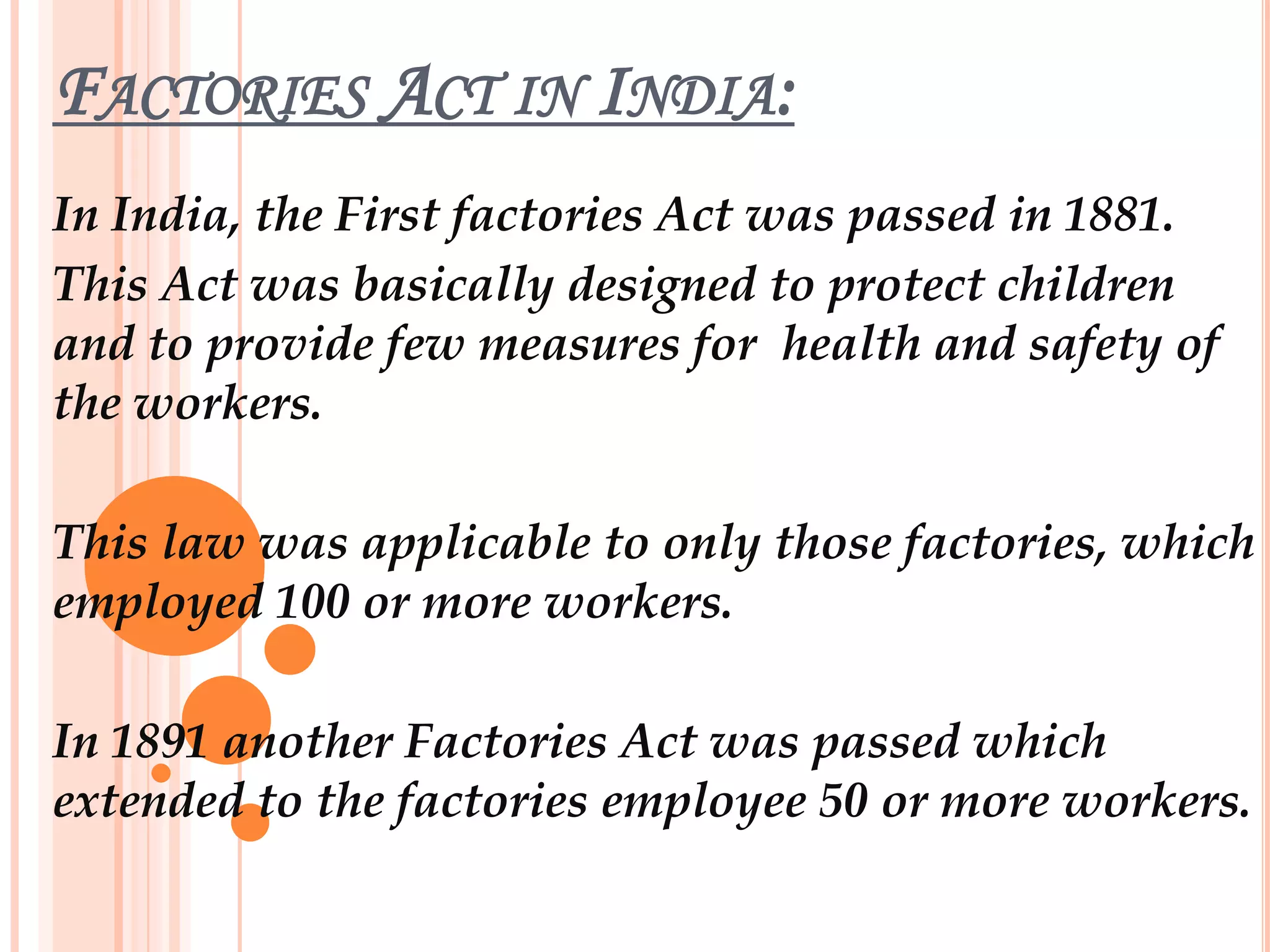 Factories act, 1948 | PPTX