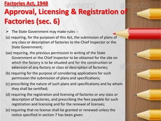 Factories act, 1948 with related attachments | PPTX