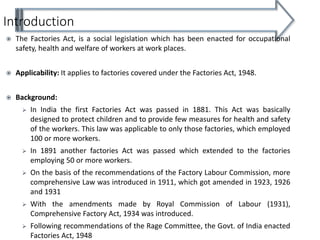 Factories act 1948 | PPTX