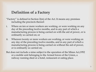 Factories act 1948 | PPTX