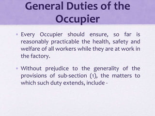 Factories act, 1948 | PPTX