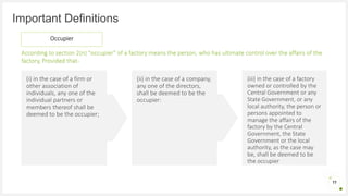 Factories act, 1948 | PPTX