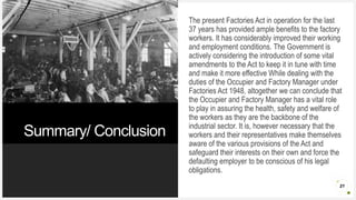 Factories act, 1948 | PPTX