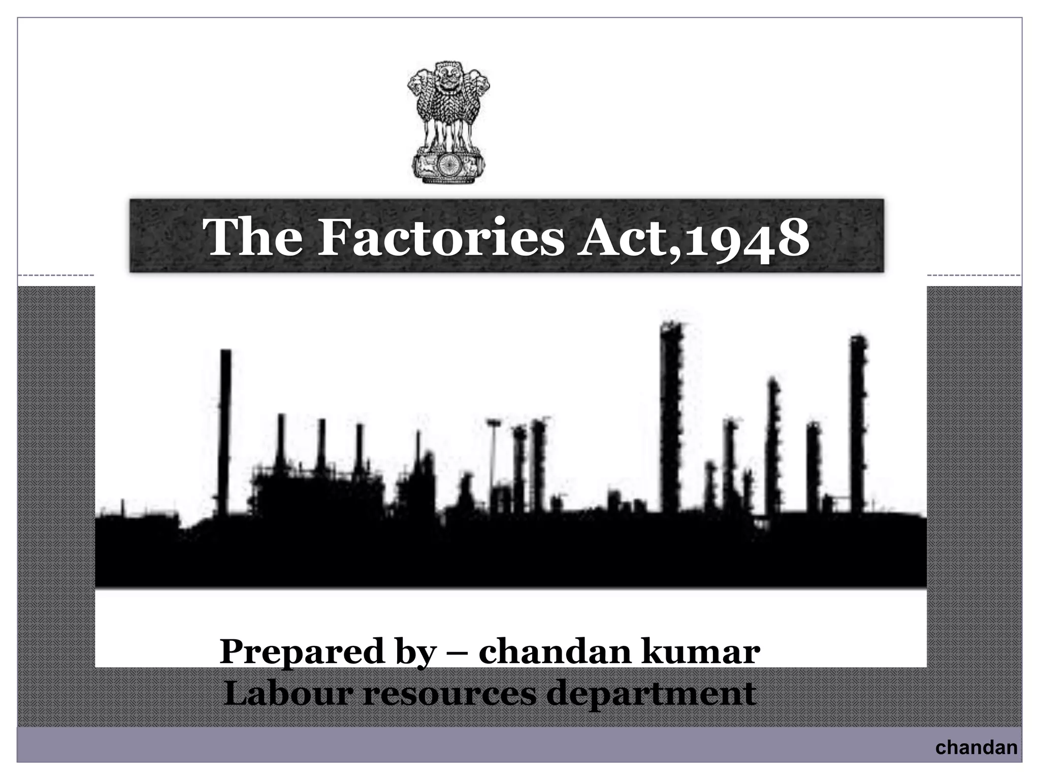 Factories act 1948 | PDF