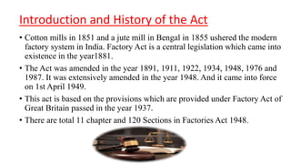 Factories act 1948 | PPTX