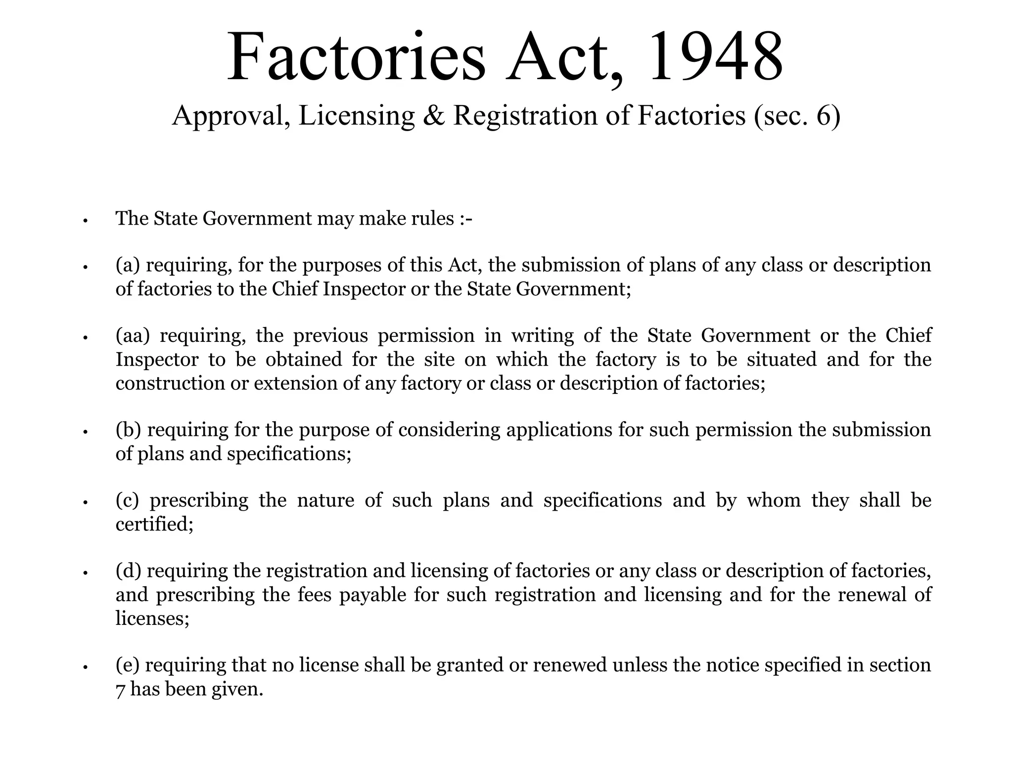 The Factories Act, 1948 is a landmark piece of labor legislation in ...