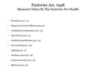 The Factories Act, 1948 is a landmark piece of labor legislation in ...