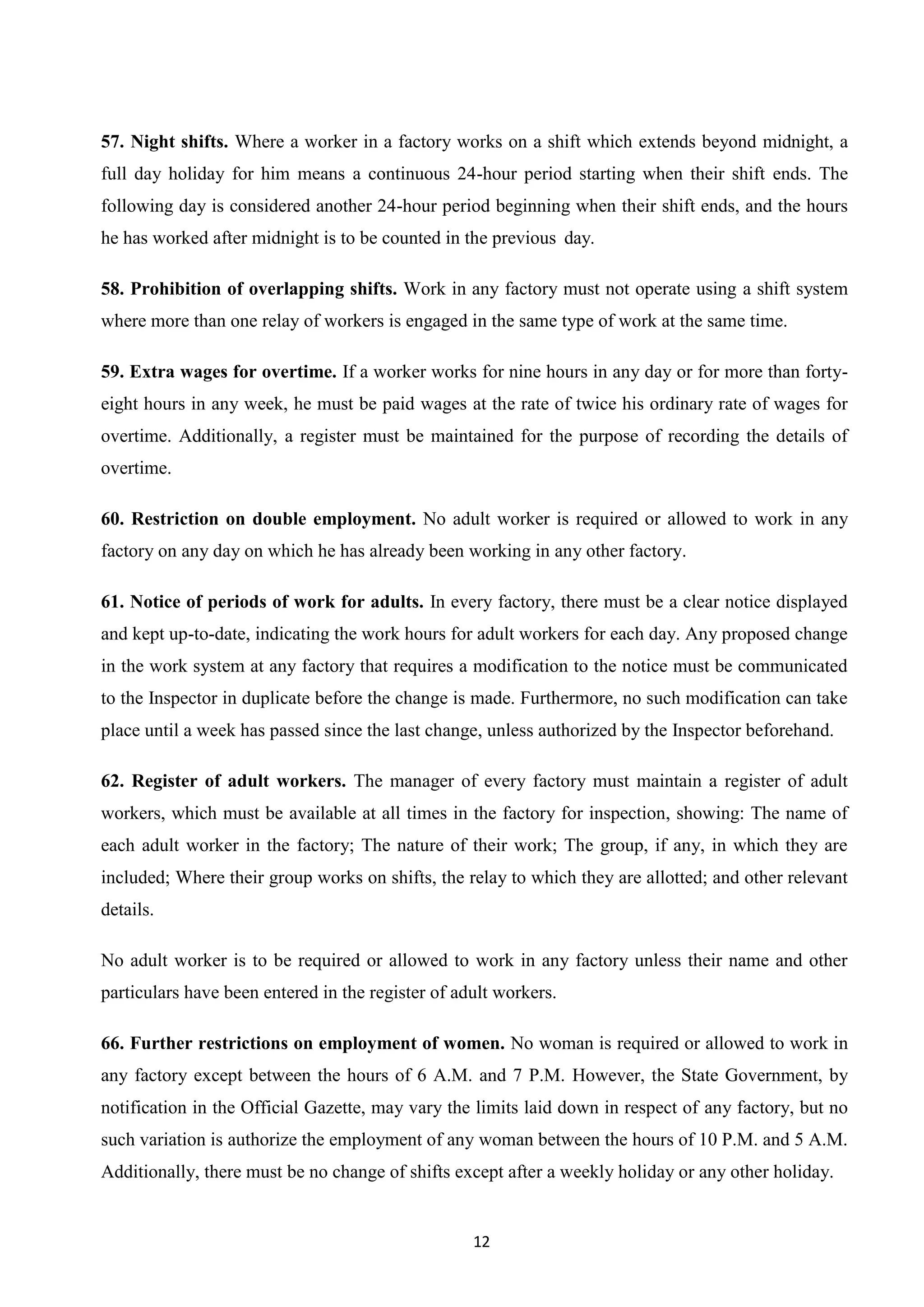 Factories Act, 1948 for ISO 45001 :2018 In data | PDF