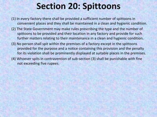 Factories Act,1948 (Part 2) Health Measures | PPTX