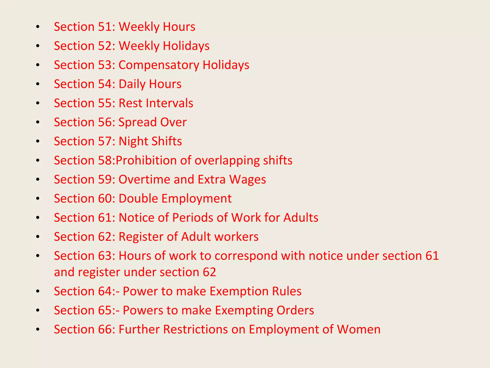 Factories Act,1948 (5) Working Hours of Adult | PPTX