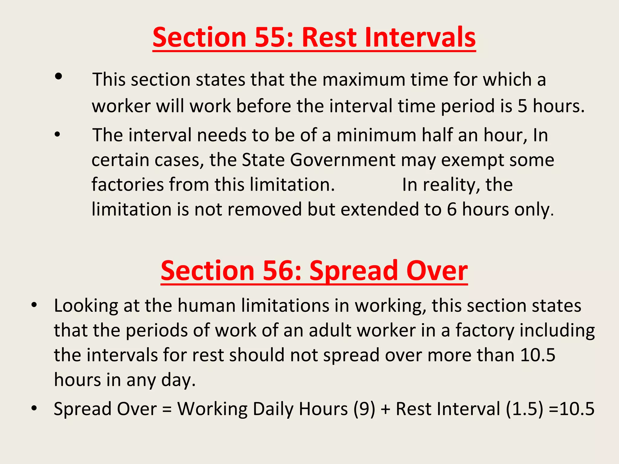 Factories Act,1948 (5) Working Hours of Adult | PPTX
