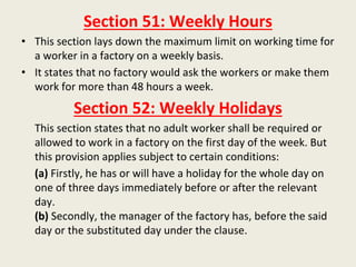 Factories Act,1948 (5) Working Hours of Adult | PPTX