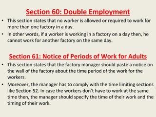 Factories Act,1948 (5) Working Hours of Adult | PPTX