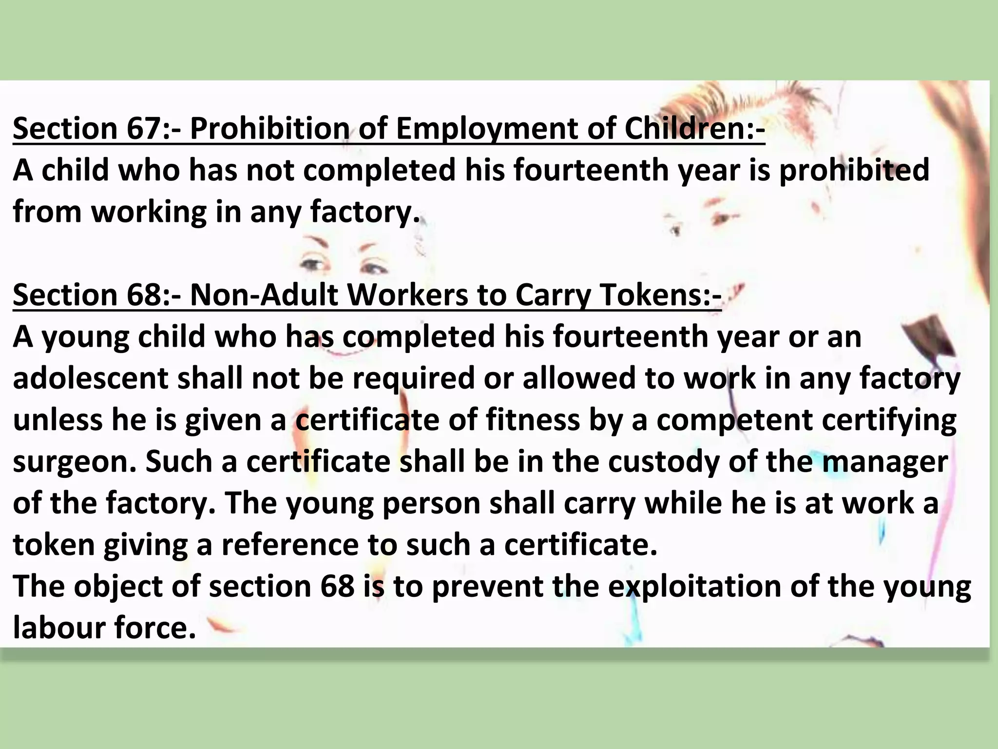 Factories Act,1948 (6) Hazardous Process & Employment of Young Persons ...
